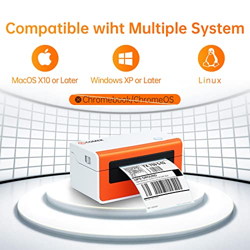 K Comer Shipping Label Printer 150mm/s High-Speed 4x6 Direct Thermal Label Printing for Shipment Package 1-Click Setup on Windows/Mac,Label Maker Compatible with Amazon, Ebay, Shopify, FedEx,USPS,Etsy