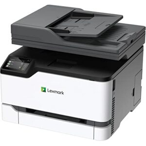 lexmark mc3426i color laser multifunction wireless printer with print, copy, scan and cloud fax capabilities, plus full-spectrum security and print speed up to 26ppm (40n9650), white, small