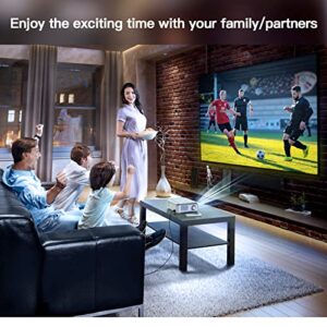 Smart Projector, Android 11.0 Native 1080P Portable WiFi and Bluetooth Projector, Outdoor 4K Projector Support Netflix & Prime Online Video & 8000+APPs, Auto Focus Home Theater Gaming Proyector