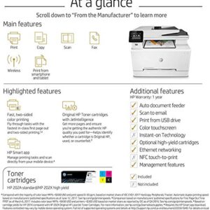 HP LaserJet Pro M281fdw All-in-One Wireless Color Laser Printer, Works with Alexa (T6B82A)