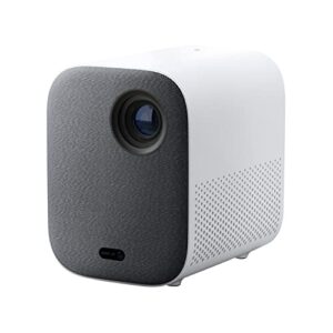 xiaomi mi smart video projector 2, 1920×1080 full hd,android tv and google assistant built-in, white