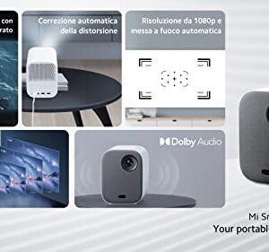 Xiaomi MI Smart Video Projector 2, 1920x1080 Full HD,Android TV and Google Assistant Built-in, White