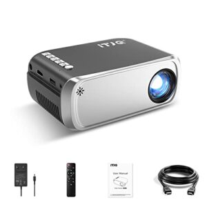 mini projector, itjq portable projector 1080p supported, phone projector compatible with ios/ android smartphone/ laptop/ ps4, movie projector with hdmi/ usb interfaces for home theater