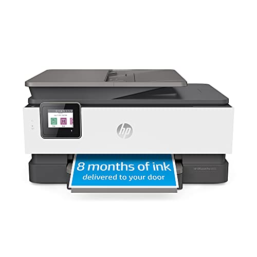 HP OfficeJet Pro 8035 All-in-One Wireless Printer - Includes 8 Months of Ink, HP Instant Ink, Works with Alexa - Basalt (5LJ23A)