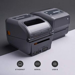 ZEBRA ZD620t 300 dpi Thermal Transfer Desktop Printer - Ethernet, Bluetooth, Serial and USB Connectivity - 6 IPS, 4 in Print Width, ZD620 Barcode Label Printer - ZD62043-T01F00EZ JTTANDS