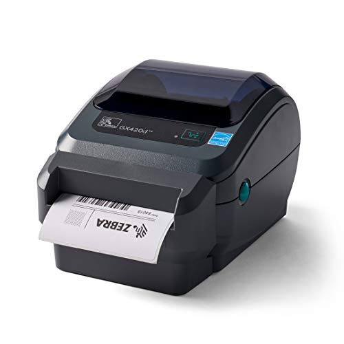 ZEBRA GX420d Direct Thermal Desktop Printer Print Width of 4 in USB Serial and Parallel Port Connectivity Includes Cutter GX42-202512-000