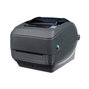 gx430t zebra printer – thermal transfer desktop for shipping labels, barcodes, receipts, tags, wrist bands – usb interface, 4 inch, with power supply (renewed)