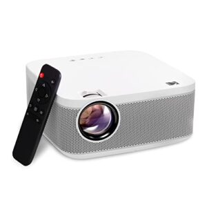 kodak flik x10 full hd multimedia projector | mini portable compact home theater system with remote control, native 1080p video projection & hdmi cable | watch movies from iphone, laptop, roku & more