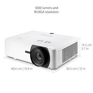 ViewSonic LS850WU 5000 Lumens WUXGA Networkable Laser Projector with One-Wire HDBT 1.6x Optical Zoom Vertical Horizontal Keystone and Lens Shift