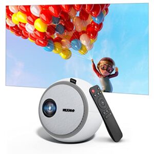 nexigo mini portable projector, for cartoon, kids gift, 80 ansi lumen, movie projector, native 720p compatible with full hd 1080p, up to 4k, hdmi, usb interfaces (pearl)