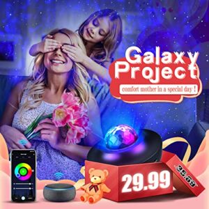 Galaxy Projector Star Projector Work with Alexa Google Home Galaxy Cove Projector with Bluetooth Music Speaker, Galaxy Globe Projector Remote Control Galaxy 360 Pro Galaxy Light Projector for Bedroom