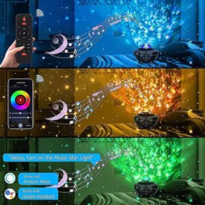 Galaxy Projector Star Projector Work with Alexa Google Home Galaxy Cove Projector with Bluetooth Music Speaker, Galaxy Globe Projector Remote Control Galaxy 360 Pro Galaxy Light Projector for Bedroom