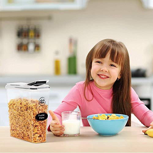 PLASTIC HOUSE Large Cereal Containers Storage Set Dispenser Approx. 4L FITS FULL STANDARD SIZE CEREAL BOX, Airtight Cereal Container Set For Maximum Freshness, BPA-FREE Large Cereal Storage Container