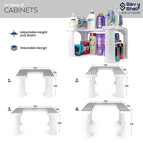 Spicy Shelf Expandable Under Sink Organizer and Storage I Bathroom Under the Sink Organizer Kitchen Under Sink Shelf I Cleaning Supplies Organizer Under Sink Storage I EXPANDABLE HEIGHT DEPTH & WIDTH