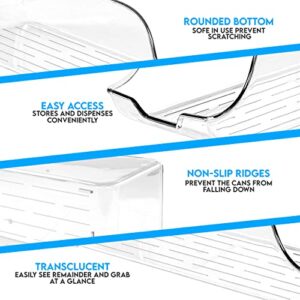 Utopia Kitchen Can Organizer For Pantry (Pack of 4) - Soda Can Organizer For Refrigerator - Can Storage Organizer Pantry, Fridge & Freezer Organization - Holds Food & Soup Can (Clear)