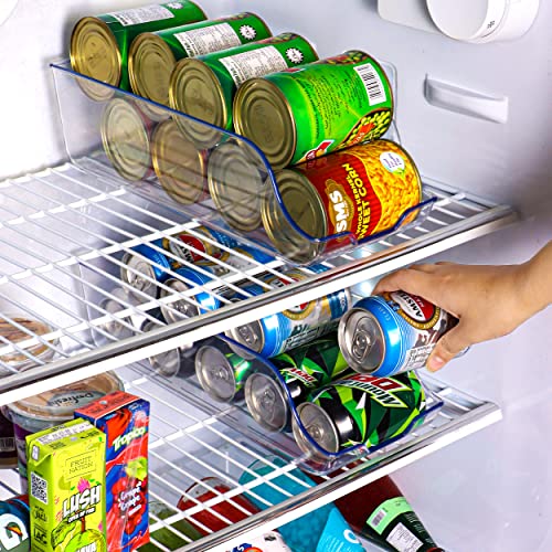 Utopia Kitchen Can Organizer For Pantry (Pack of 4) - Soda Can Organizer For Refrigerator - Can Storage Organizer Pantry, Fridge & Freezer Organization - Holds Food & Soup Can (Clear)