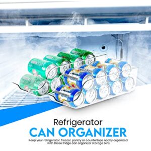 Utopia Kitchen Can Organizer For Pantry (Pack of 4) - Soda Can Organizer For Refrigerator - Can Storage Organizer Pantry, Fridge & Freezer Organization - Holds Food & Soup Can (Clear)