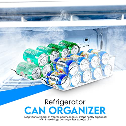 Utopia Kitchen Can Organizer For Pantry (Pack of 4) - Soda Can Organizer For Refrigerator - Can Storage Organizer Pantry, Fridge & Freezer Organization - Holds Food & Soup Can (Clear)