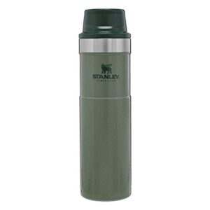 stanley classic trigger action travel mug 20 oz –leak proof + packable hot & cold thermos – double wall vacuum insulated tumbler for coffee, tea & drinks – bpa free stainless-steel travel cup