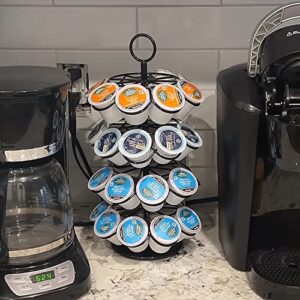 shurffy coffee pod carousel holder organizer compatible with 36 cup pods