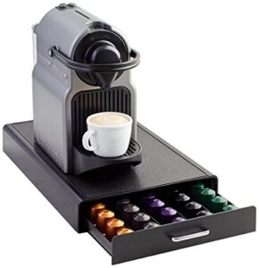 amazon basics nespresso coffee pod storage drawer holder, 50 capsule capacity