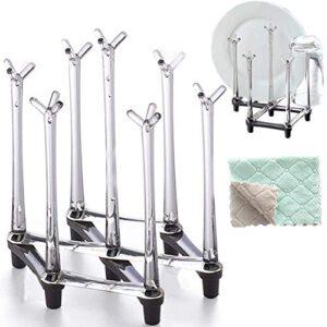 marbrasse retractable cup drying rack, drinking glass and sports bottle drainer stand, plastic bag dryer and mug tree with non-slip bottom for kitchen countertop