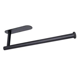 paper towel holder under cabinet, self adhesive wall mount paper towel rack, towel paper bar for kitchen, pantry, sink, bathroom, sus304 stainless steel 13 inch（black） (black, 1)