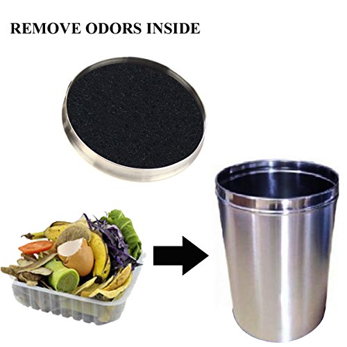 Beacozofu 8 Pack Kitchen Compost Bin Charcoal Filter Replacements, Compost Pail Replacement Carbon Filters 7.25 inch, Round