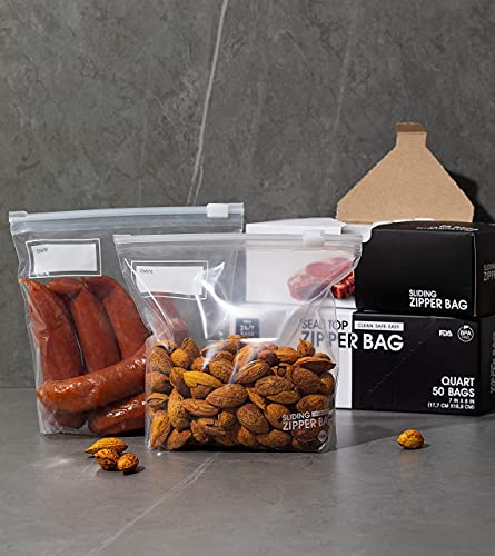 24/7 Bags | Slider Storage Bags, 2 Gallons with Expandable Bottom, 80 Count (4 Packs of 20)