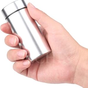 OZCHIN Aluminum Storage Jar Portable Airtight Smell Proof Container Bottle Multipurpose Storage Container for Spices, Coffee & Teas 80ml