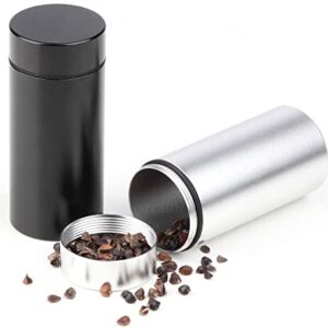 OZCHIN Aluminum Storage Jar Portable Airtight Smell Proof Container Bottle Multipurpose Storage Container for Spices, Coffee & Teas 80ml