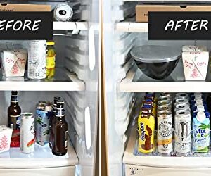 Display Technologies Visi-FAST® 12/16oz (Pack of 1) Drink Organizer, Fridge Organization, Can Dispenser, Soda Rack Can Organizer, Spring Loaded Beverage Storage, Bottled Water Organizer for Refrigerator