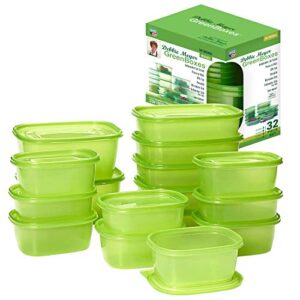 debbie meyer greenboxes 32 piece set – keeps fruits, vegetables, baked goods and snacks fresh longer, reusable, bpa free, microwave and dishwasher safe, made in usa