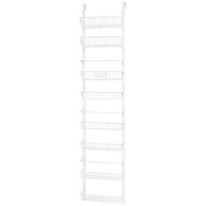 aconfei over the door pantry organizer, 8-tier pantry door organizer rack, wall mounted heavy-duty metal spice rack for for kitchen, bathroom, bedroom and storage room