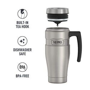 THERMOS Stainless King Vacuum-Insulated Travel Mug, 16 Ounce, Matte Steel