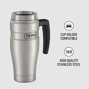 THERMOS Stainless King Vacuum-Insulated Travel Mug, 16 Ounce, Matte Steel