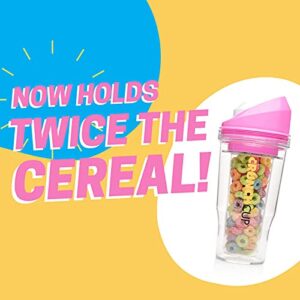 CRUNCHCUP A Portable Cereal Cup - No Spoon. No Bowl. It's Cereal On The Go, XL Blue