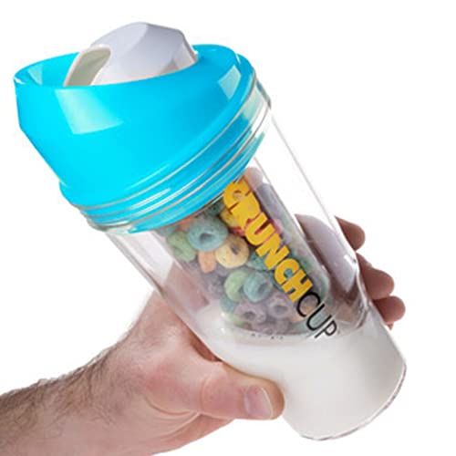 CRUNCHCUP A Portable Cereal Cup - No Spoon. No Bowl. It's Cereal On The Go, XL Blue