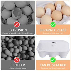 AILISDA Egg Cartons for Chicken Eggs 6 Count, Paper Pulp Egg Carton Bulk Reusable Egg Holder Container for Family, Kitchen, Farmhouse, 25 Pack (Natural)