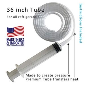 Frozen Water Line Tool - 36" - Made in USA - Unfreeze Your Refrigerator ice maker dispenser defroster syringe