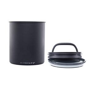 Airscape Kilo Coffee Storage Canister - Large Food Container Patented Airtight Lid 2-Way Valve Preserve Freshness Holds 2.2 lb Dry Beans (Matte Black)