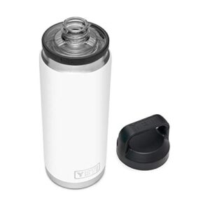 yeti rambler 26 oz bottle, vacuum insulated, stainless steel with chug cap, white