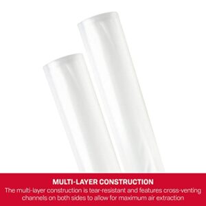 Nesco VS-04R Two 11" x 20' Vacuum Sealer Rolls for Custom-sized Vacuum Sealer Bags Compatible with Nesco vacuum sealers and other brands