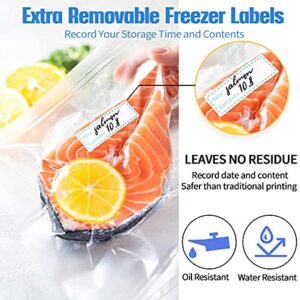 200 Vacuum Sealer Bags, 8 x 12 inch Thick BPA Free Quart Food Vac Storage Bags Compatible with All Vac Machines, Food Saver, Seal a Meal, Weston, Commercial Grade Precut Meal Prep Sous Vide Bags