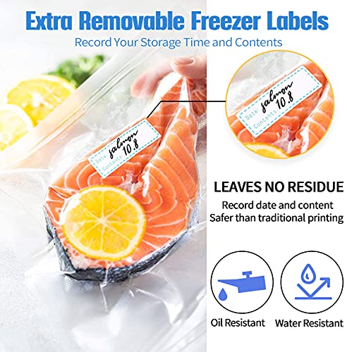 200 Vacuum Sealer Bags, 8 x 12 inch Thick BPA Free Quart Food Vac Storage Bags Compatible with All Vac Machines, Food Saver, Seal a Meal, Weston, Commercial Grade Precut Meal Prep Sous Vide Bags