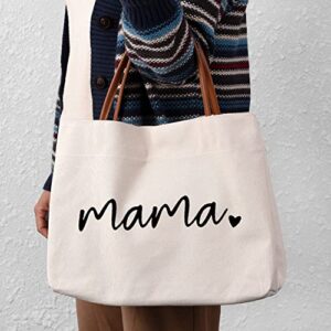 kifasyo Mom Mama Bag Mother Gifts Momlife Tote for Hospital, Shopping, Beach, Travel