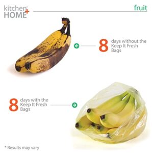 Keep it Fresh Produce Bags – BPA Free Reusable Freshness Green Bags Food Saver Storage for Fruits, Vegetables and Flowers – Set of 30 Gallon Size Bags