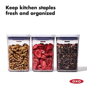 OXO Good Grips 3-PC Small Square Short POP Container Set, White