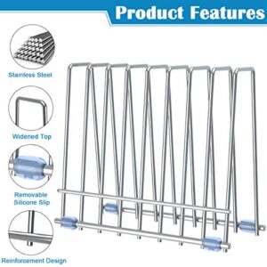 Reusable Storage Bags Rack, Drying Rack for Storage Bags, Stainless Stand for Reusable Storage Bags, File Organizer Desktop Storage Book Shelf (Silver)