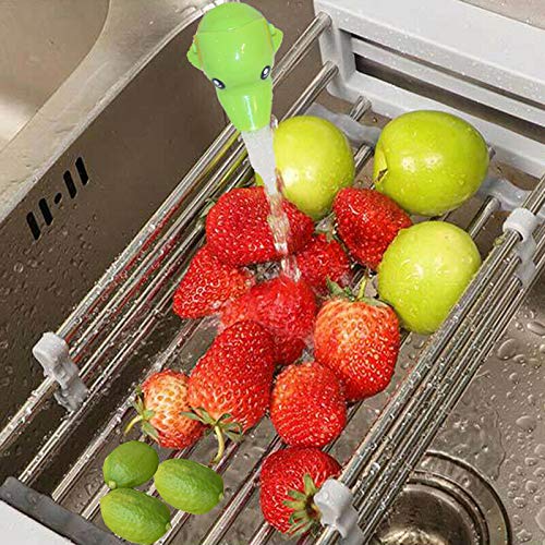 CARNAVAL Retractable Stainless Steel Sink Strainer Drain, Telescopic Drain Basket with Adjustable Armrest, Kitchen Rack Drain Basket, Over The Sink Dish Drying Rack.